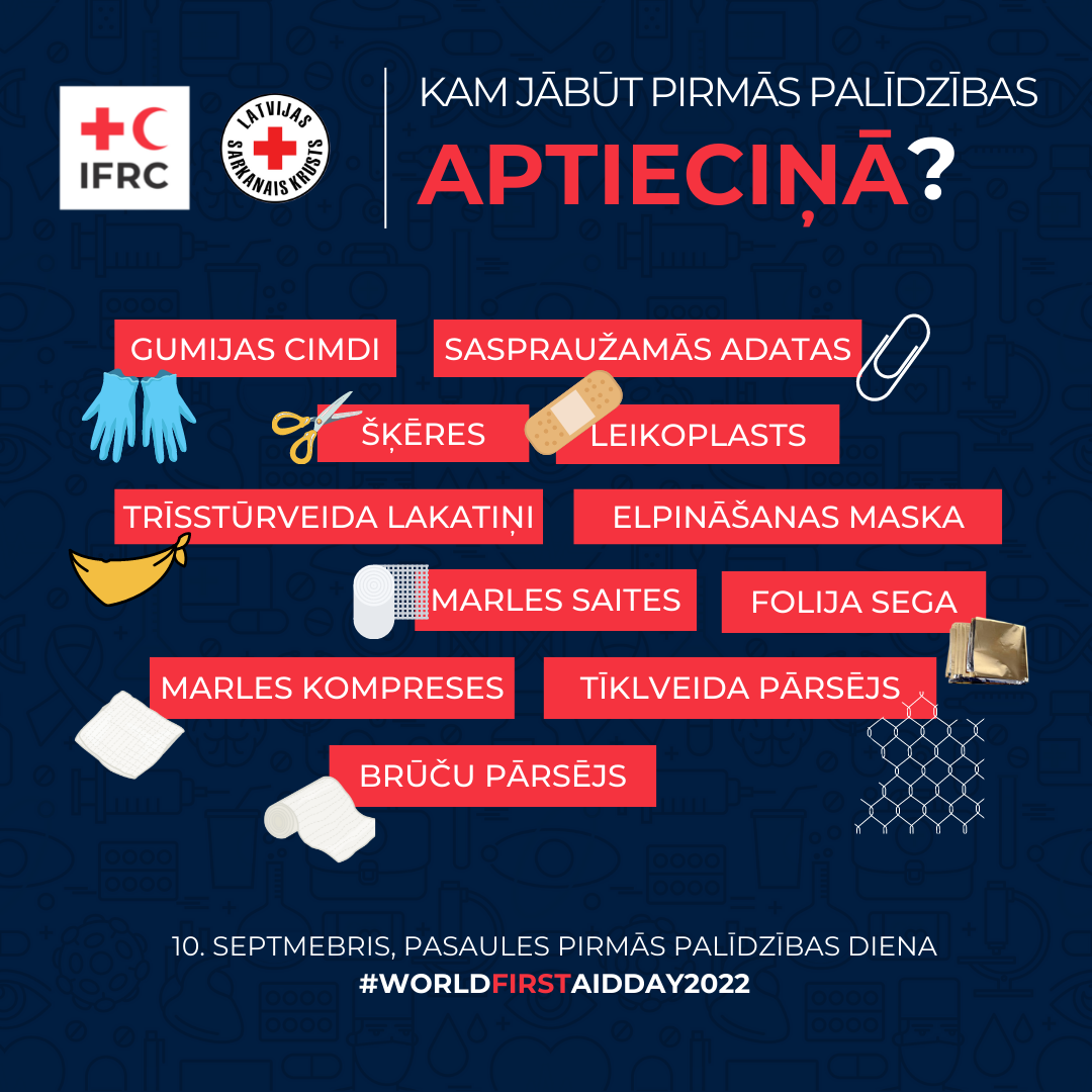 Pasaules Pirmās palīdzības diena 2022 Latvijas Sarkanais Krusts